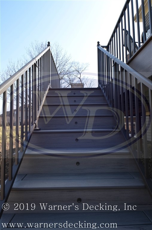 Timbertech Ash Wood Deck with Westbury Tuscany Bronze Finish Railings ...