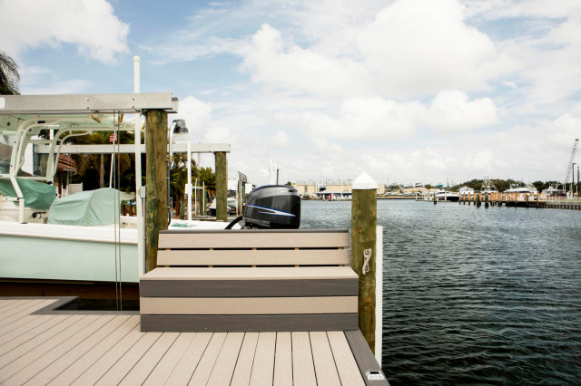 TimberTech AZEK Harvest Collection Decking in Slate Gray with Island ...