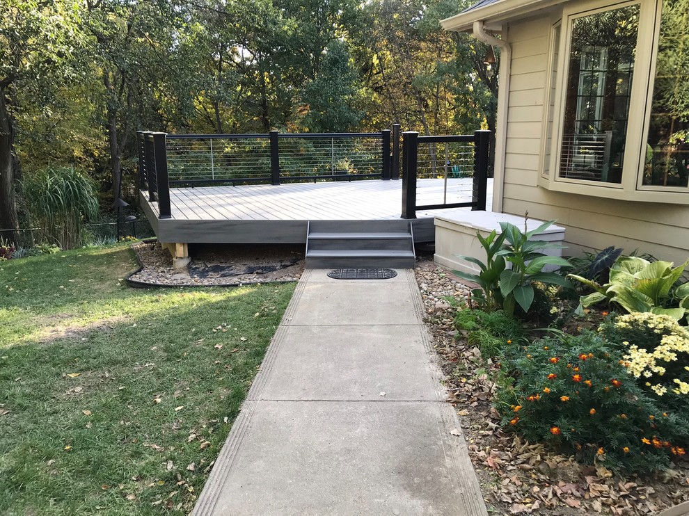Timbertech deck with cable rail. Ankeny, IA - Modern - Deck - Other ...