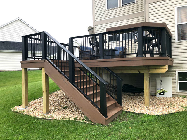 TimberTech Deck with Drink Rail by Port Barrington, IL Deck Designer ...