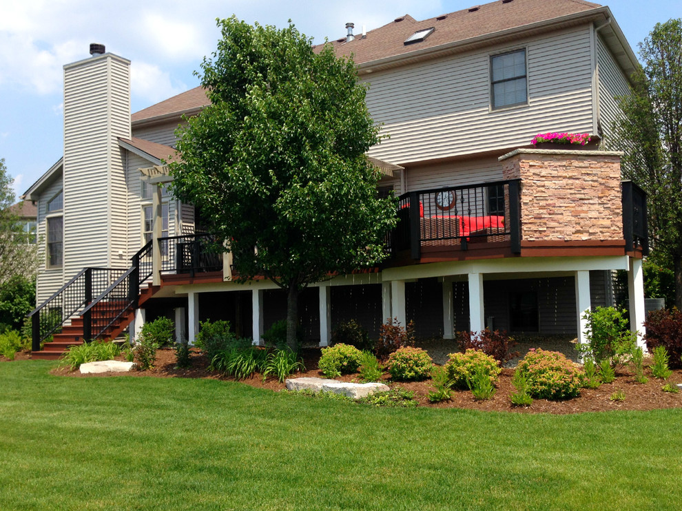 TimberTech Deck with Fireplace - Archadeck of Chicagoland - Traditional ...