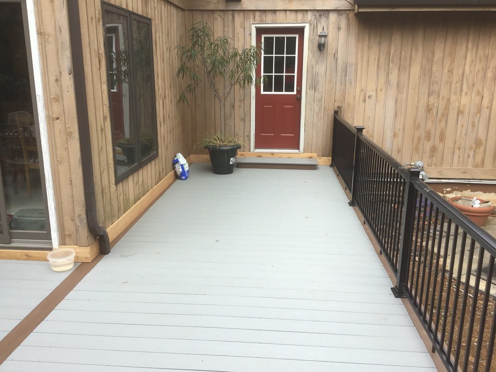 Timbertech Deck with Lights and Stamped Concrete - Terrace ...