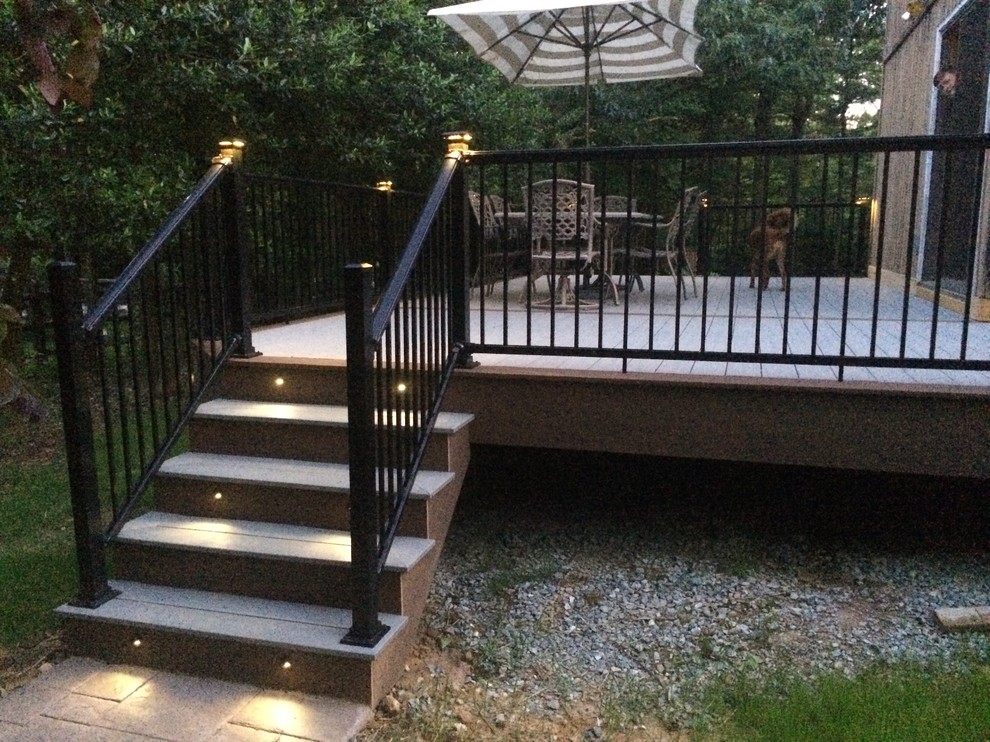 Timbertech Deck with Lights and Stamped Concrete - Terrace ...