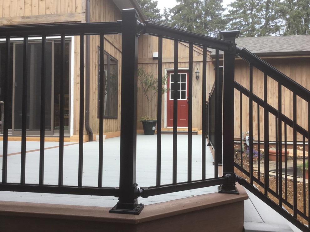 Timbertech Deck with Lights and Stamped Concrete - Terrace ...