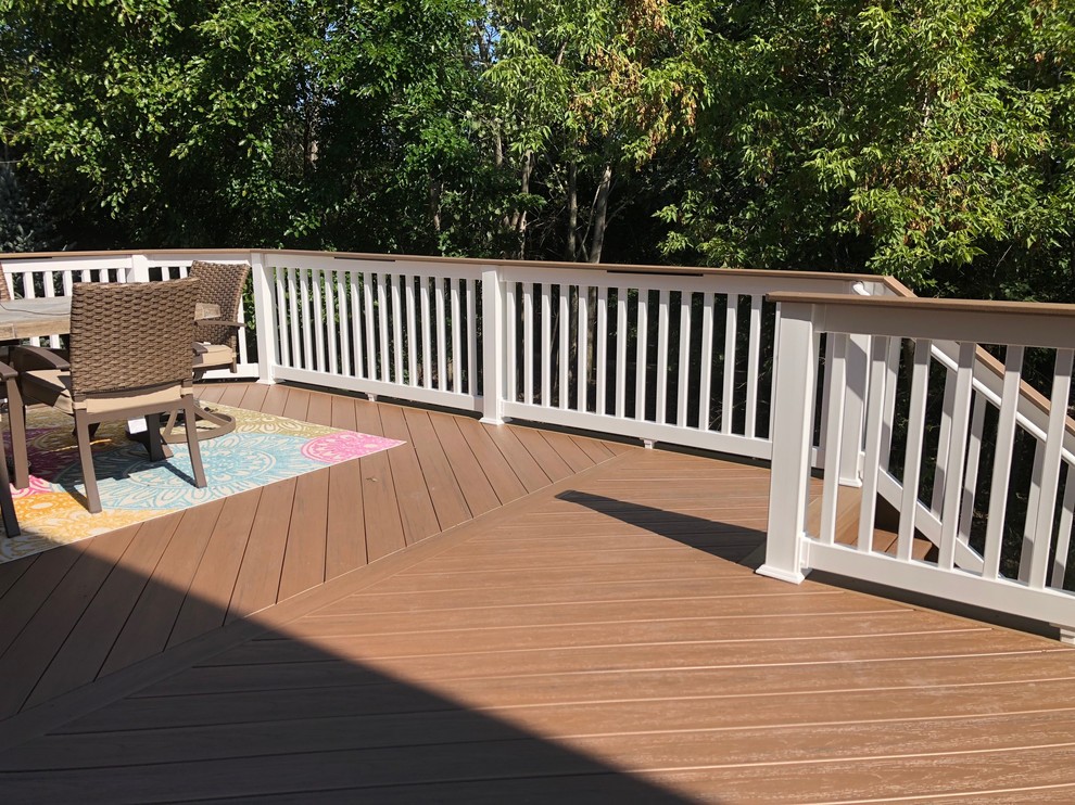 TimberTech Deck with White Vinyl Railings by Long Grove, IL TimberTech ...