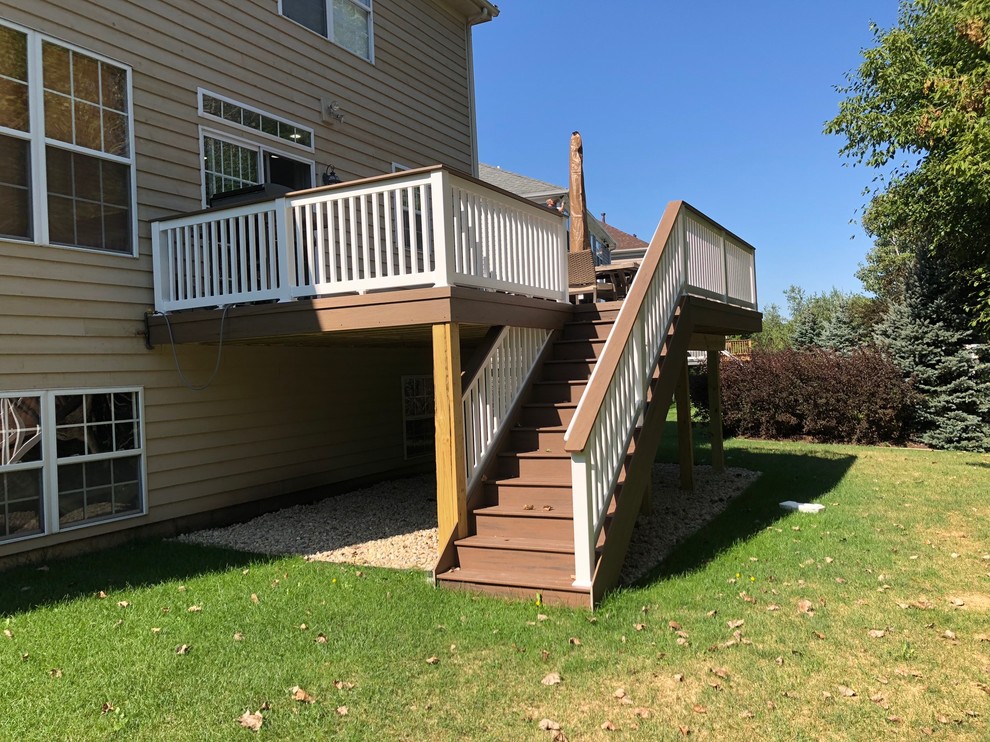 TimberTech Deck with White Vinyl Railings by Long Grove, IL TimberTech ...