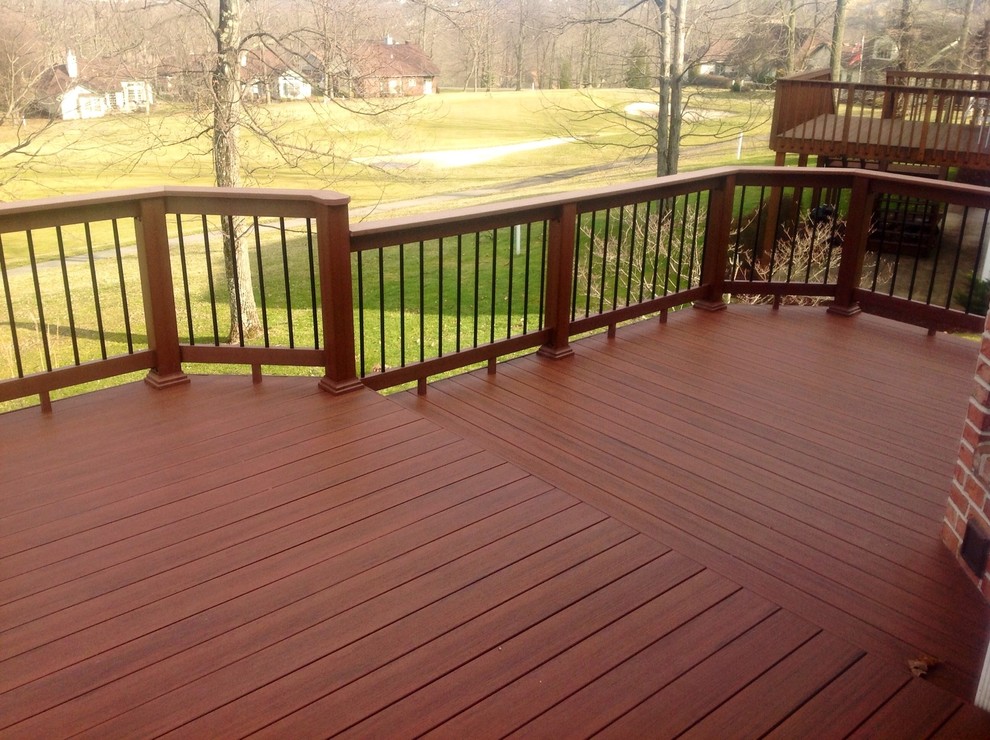 Timbertech Pacific Rosewood Decking with Timbertech BuilderRail Redwood ...