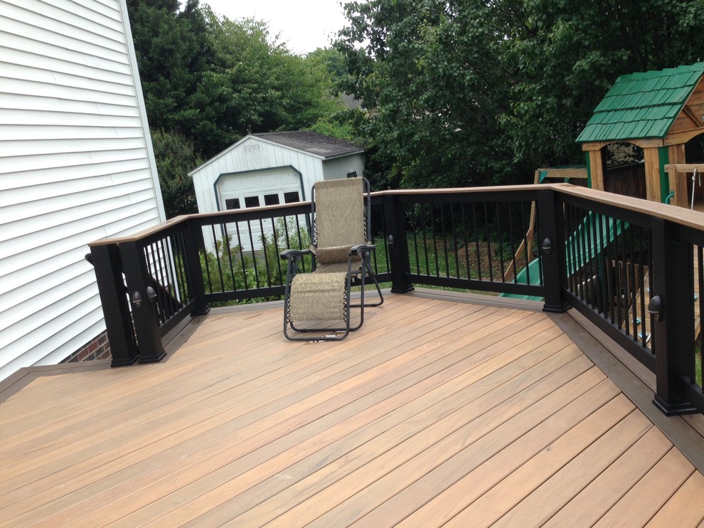 Timbertech Tigerwood Deck and Stamp Concrete Patio - Deck - Richmond ...