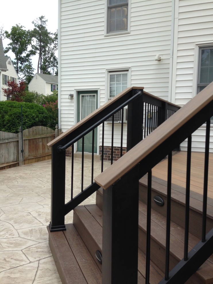 Timbertech Tigerwood Deck and Stamp Concrete Patio - Deck - Richmond ...