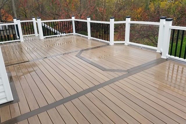 Timbertech White Accent Deck with Glass and Ceiling - Deck - Other - by ...