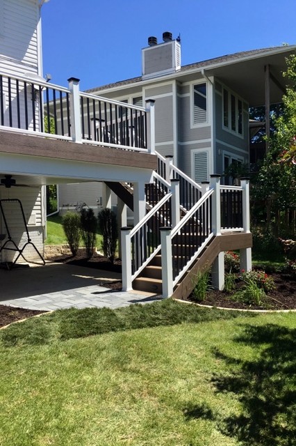Timbertech White Accent Deck with Glass and Ceiling - Terrace - Other ...
