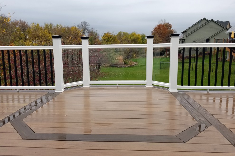 Timbertech White Accent Deck with Glass and Ceiling - Terrace - Other ...