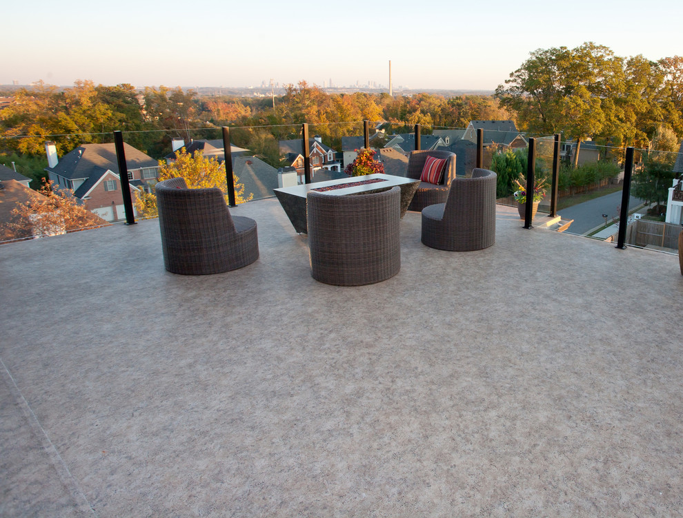 Topless Glass Railing - Durarail Panorama Post - Contemporary - Patio ...