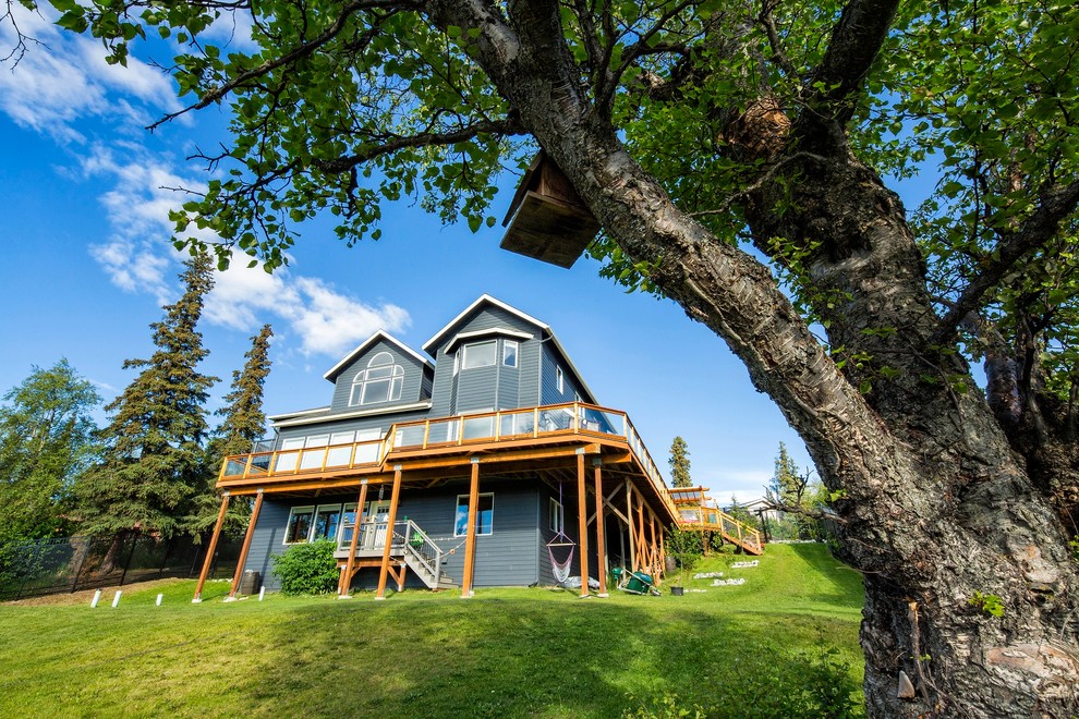 Treeline Greehouse and Deck Overlooking Anchorage, Alaska - Craftsman ...