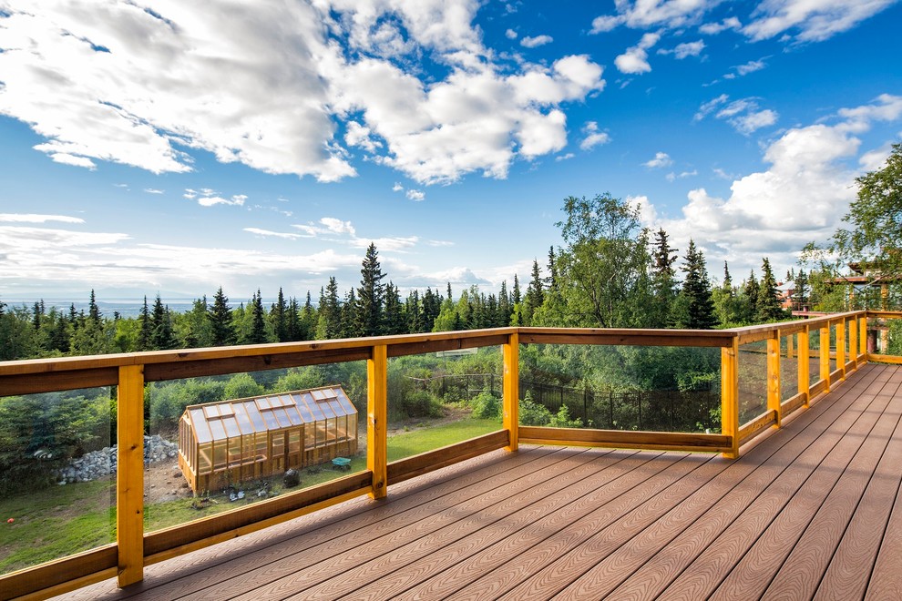 Treeline Greehouse and Deck Overlooking Anchorage, Alaska - Craftsman ...