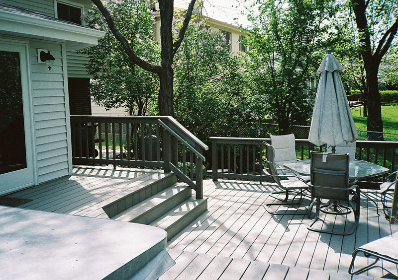 Trex Backyard Deck - Rustic - Deck - Chicago - by Bob Jaacks Rustic ...