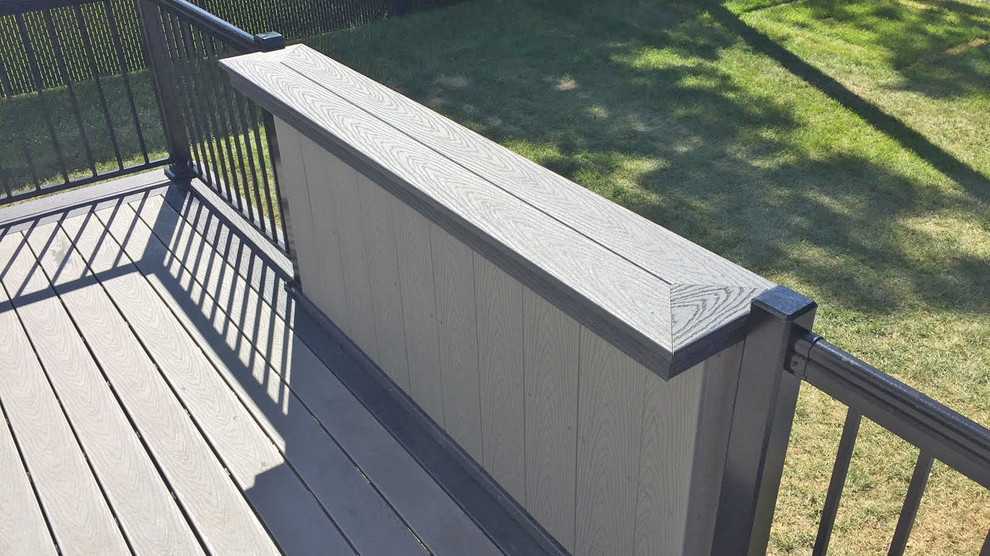 Trex Select Pebble Grey and Winchester Grey Deck with Black Aluminium ...