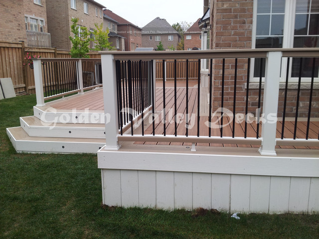 trex ticki torch deck board with white skirting - Modern - Deck ...