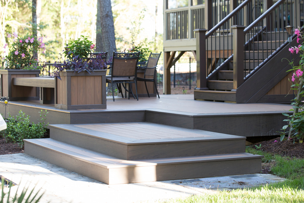 Two Level Deck - Traditional - Deck - Raleigh - by Robco Fence and Deck ...