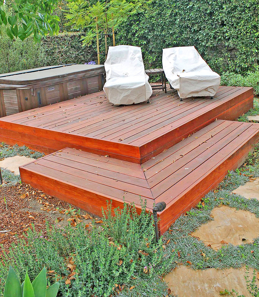 Two-level Wood Deck - Deck - Los Angeles - by Flores Artscape | Houzz