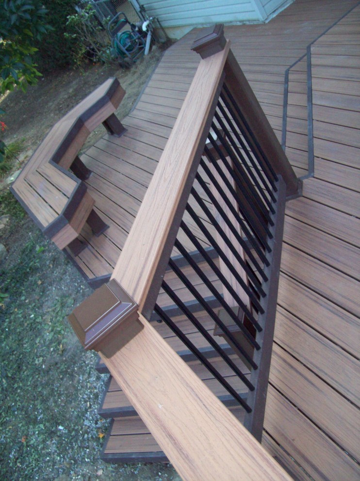 Two stage angular TREX TRANSCENDS TIKI TORCH DECK - Contemporary - Deck ...