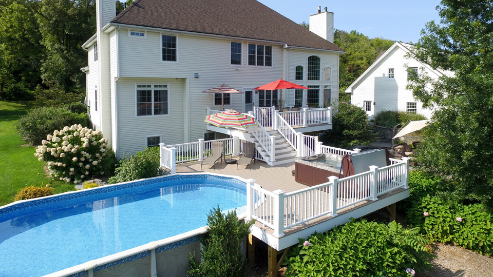 Two Tier Pool Deck - Traditional - Deck - New York - by Kehoe Kustom ...