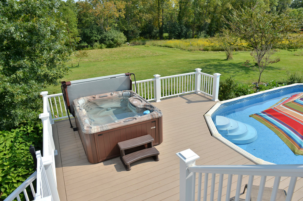 Two Tier Pool Deck - Traditional - Deck - New York - by Kehoe Kustom ...