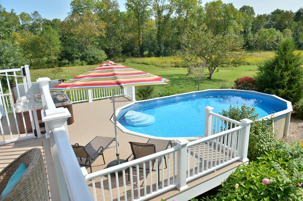 Two Tier Pool Deck - Traditional - Deck - New York - by Kehoe Kustom ...