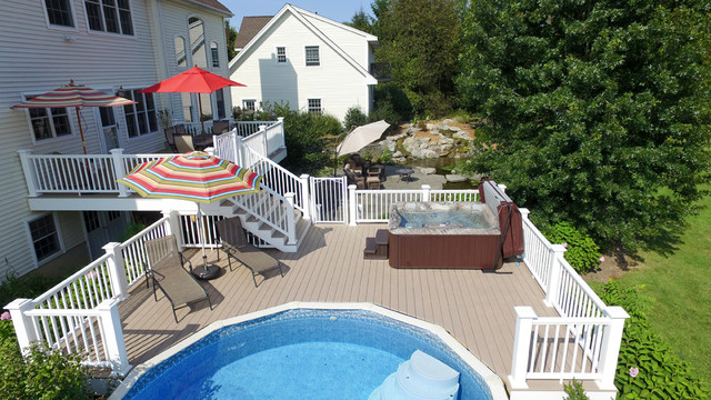 Two Tier Pool Deck - Traditional - Deck - New York - by Kehoe Kustom ...
