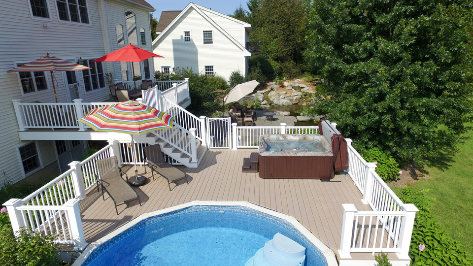 Two Tier Pool Deck - Traditional - Deck - New York - by Kehoe Kustom ...