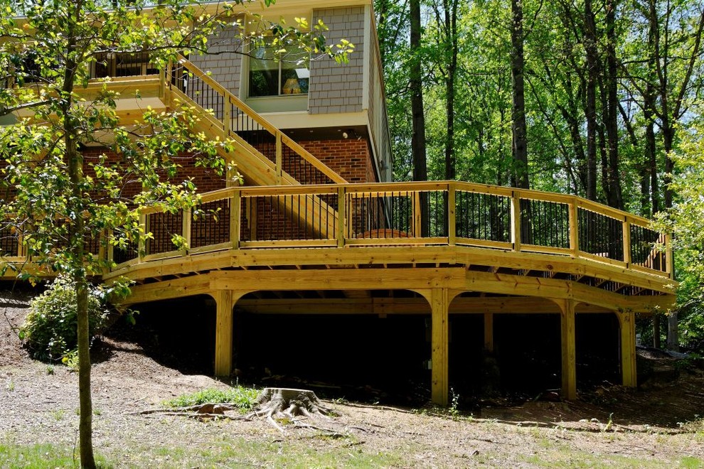 Tyson's Corner Deck with Pressure-Treated Pine - Traditional - Terrace ...