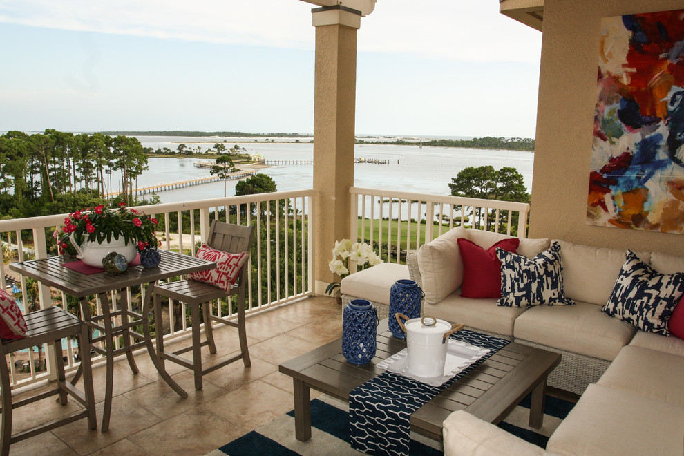Updated Nautical Penthouse Deck - Coastal - Terrace - by Susie Ralls ...