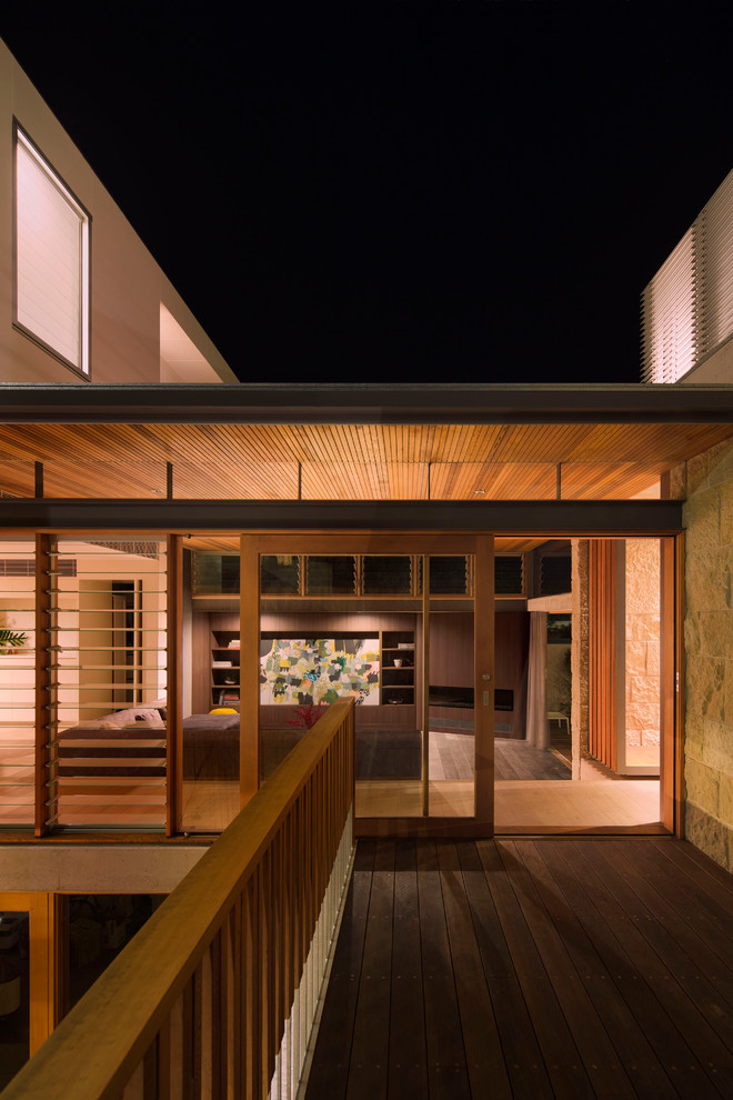 View from Sundeck into Living Room - Contemporary - Deck - Sydney - by ...