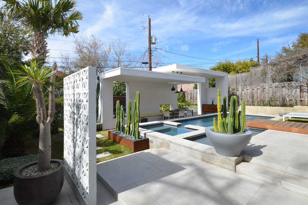 Winflo Cabana and Pool - Contemporáneo - Terraza y balcón - Austin - de ...