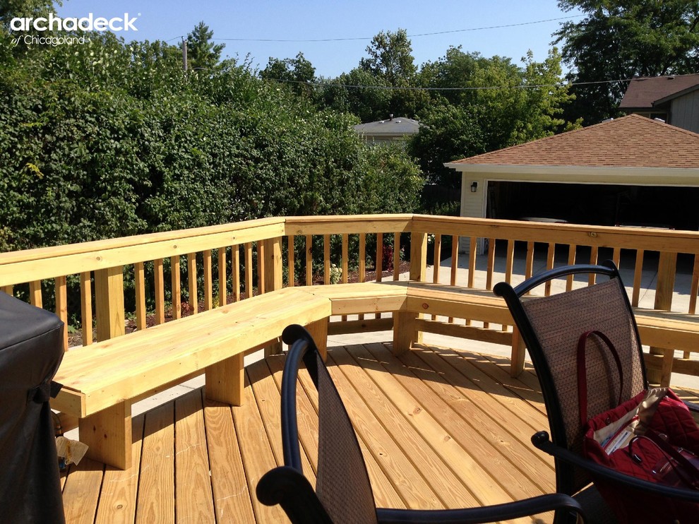 Wood Deck with Patio in Glenview, Illinois - Traditional - Deck ...