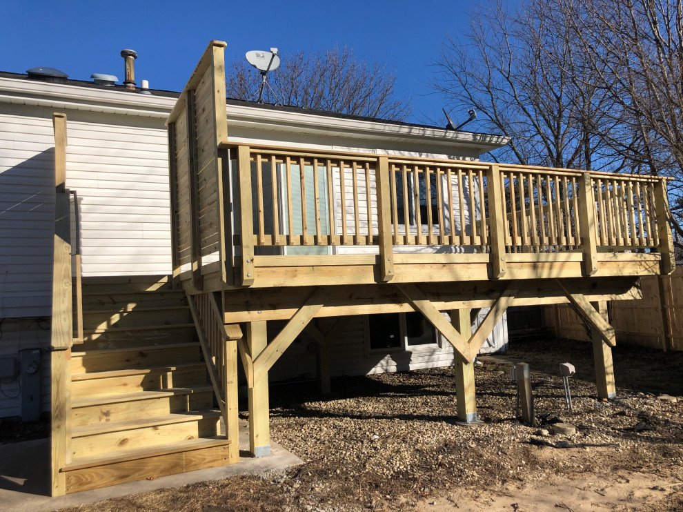 Wood Deck with Privacy Walls in Roselle, IL - Traditional - Deck ...