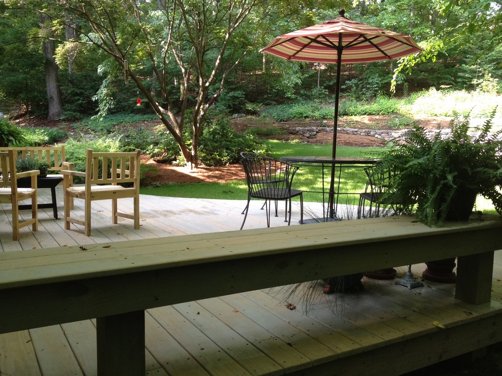 Customized curved deck and low bench - Traditional - Deck - Other - by ...