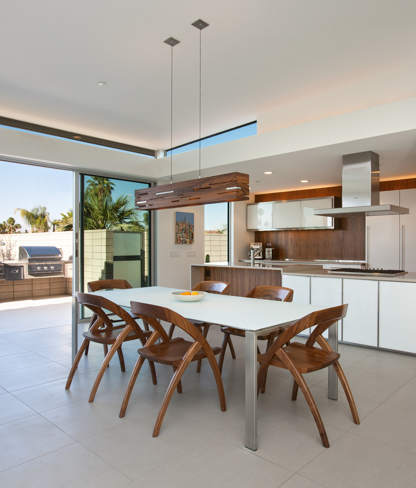 Aeris LED Linear Pendant above Dining Table - Dining Room - Orange ...