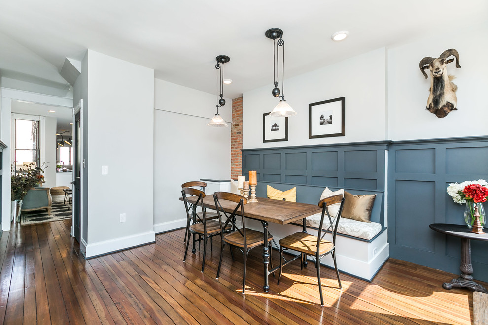 Baltimore City Rowhouse Renovation - Farmhouse - Dining Room ...