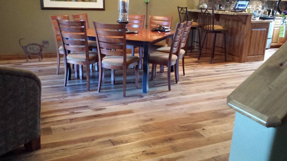 Barnwood Hickory Hand Scraped Custom Oil Finish - Rustic - Dining Room ...