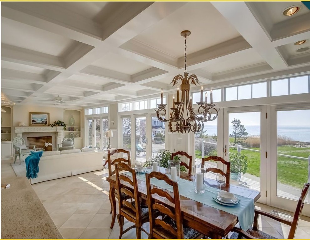 Beach Style Home Dining Room After Staging - Beach Style - Dining Room ...