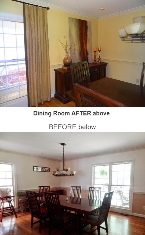 Before and After - Transitional - Dining Room - Raleigh - by Window ...