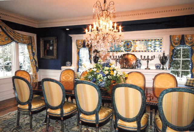 Blue & Yellow dining room - Traditional - Dining Room - New York - by ...