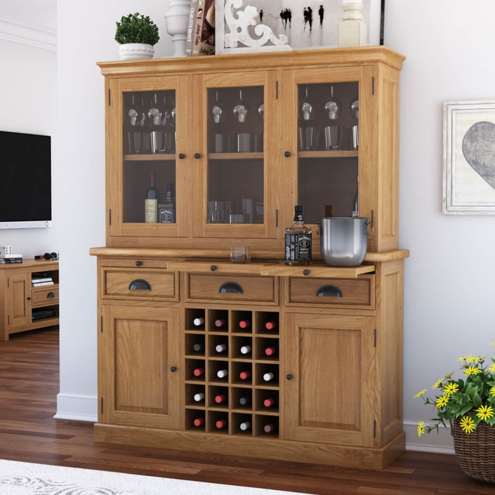 Branson Teak Wood Dining Bar Hutch - Dining Room - San Francisco - by ...