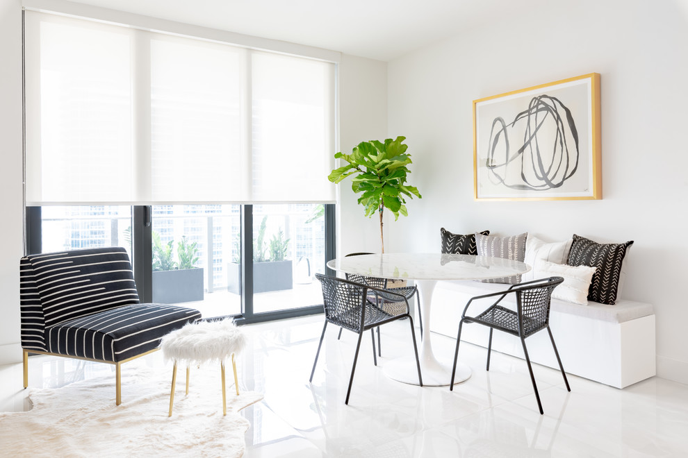 Brickell High-Rise Classic Living - Contemporary - Dining Room - Miami ...