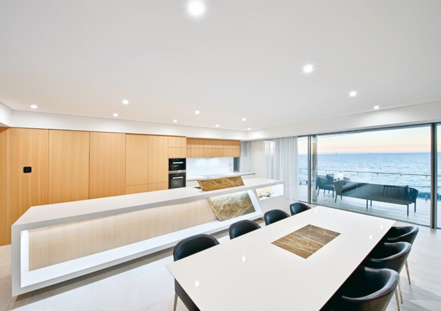 Carimbo Quartzite // Stone Work Project 8 - Contemporary - Dining Room ...