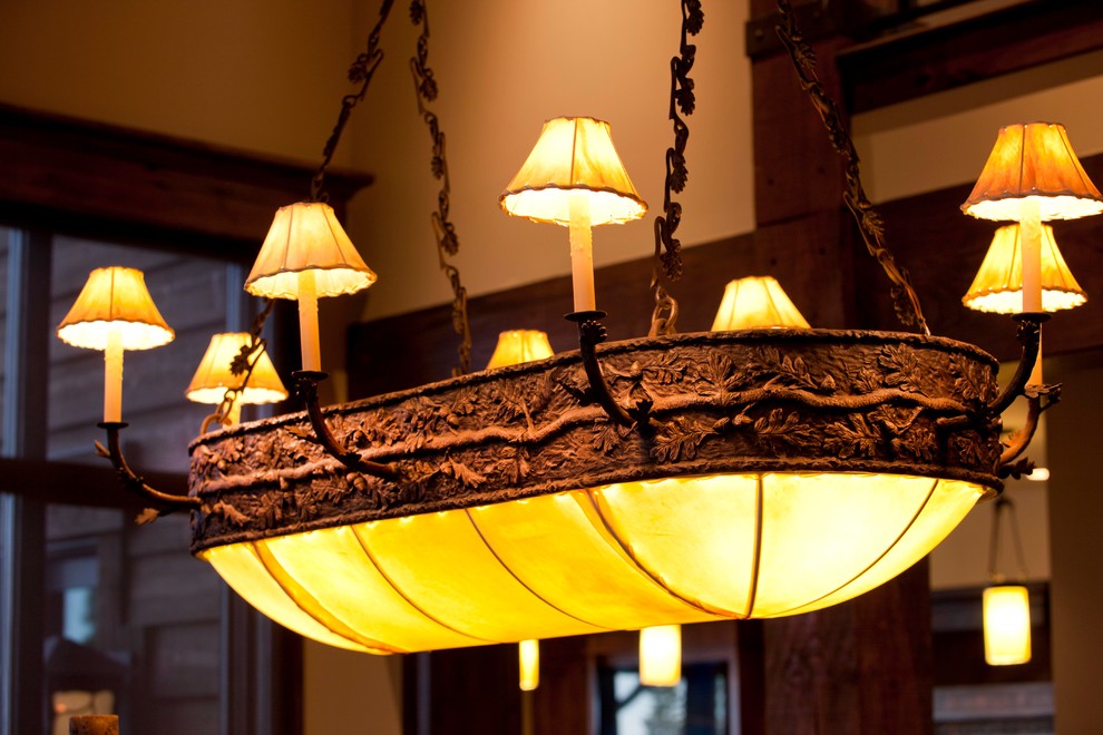 Chandelier Detail - Rustic - Dining Room - Salt Lake City - by Germania ...