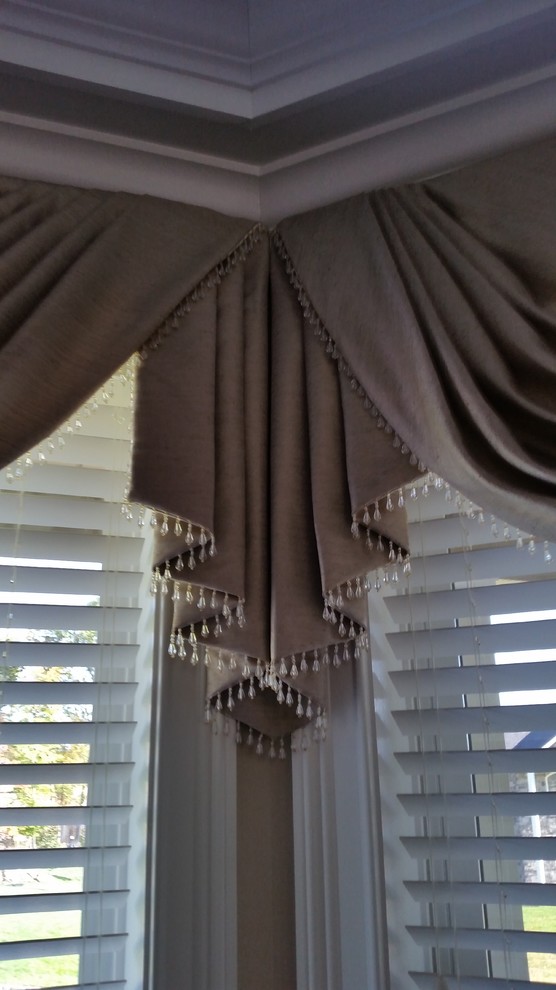 Custom Drapery Treatment Installations - Traditional - Dining Room ...