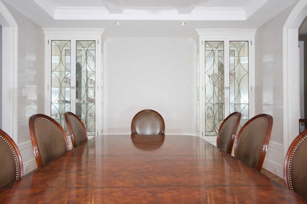 Custom wire mesh grillework for curio cabinets - Traditional - Dining ...