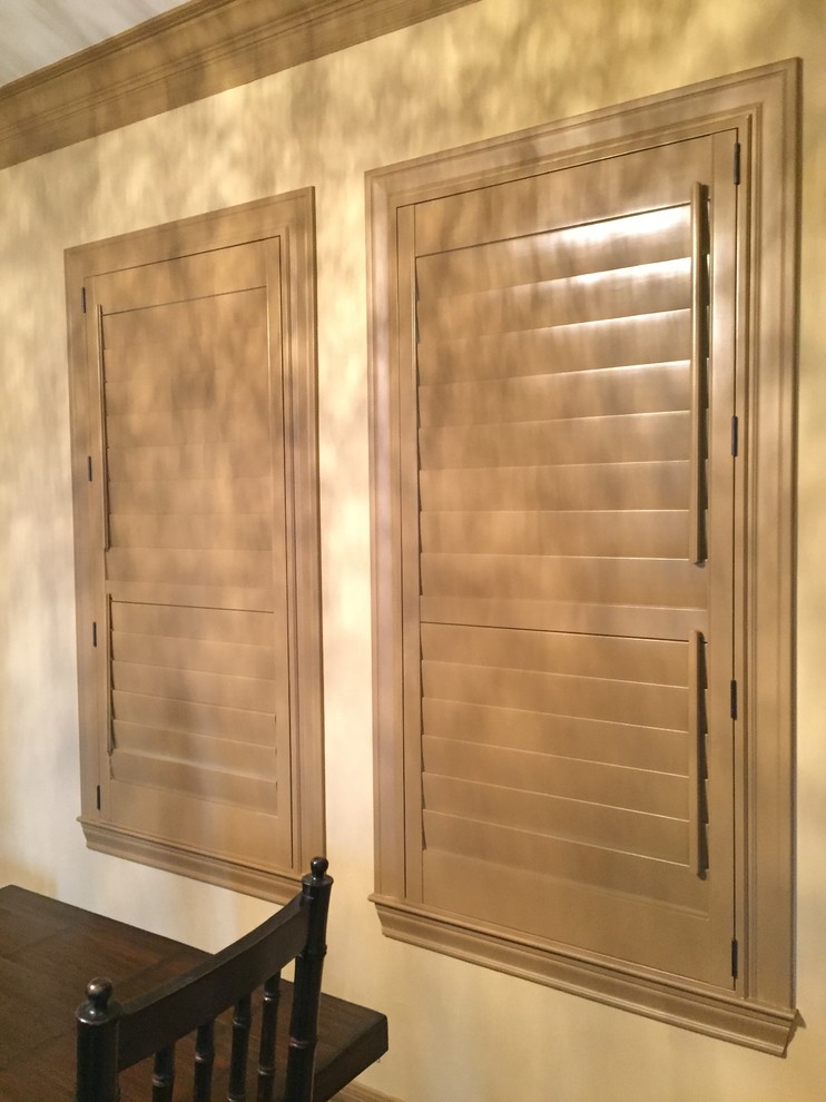 Custom wood shutters with custom paint - Traditional - Dining Room ...